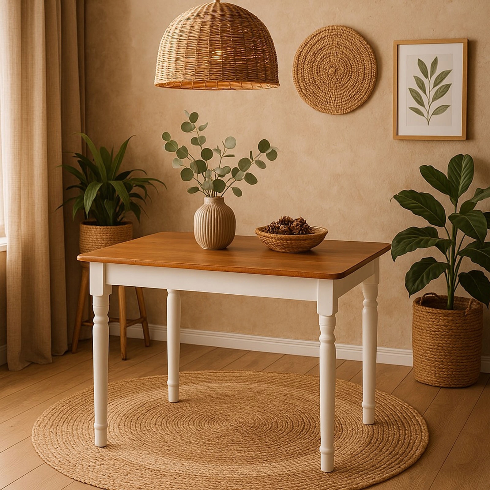 STÓŁ SOSNOWY DREWNIANY KUCHENNY 100X60 DĄB (5902560652086) • Cena ...