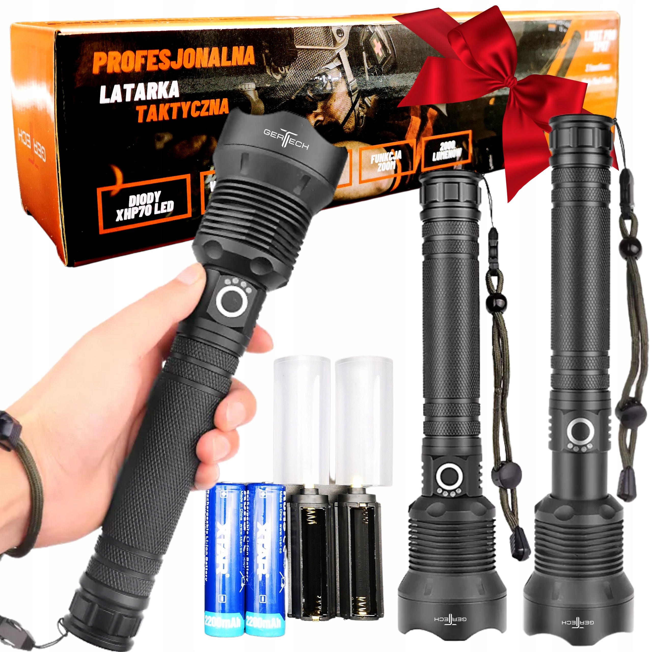 LATARKA LED TAKTYCZNA USB BARDZO MOCNA PROFESJONAL - LATARKA LED ...