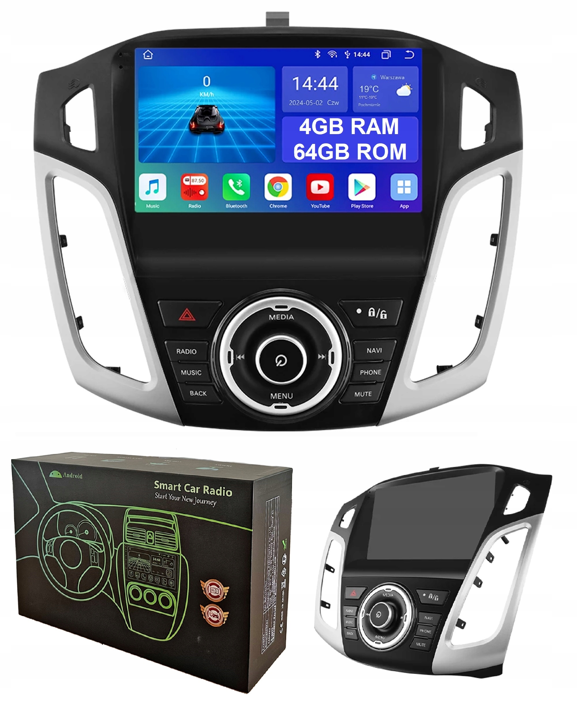 RADIO 2DIN NAWIGACJA ANDROID DO FORD FOCUS MK3 III 4/64GB DSP CARPLAY LTE - Sklep, Opinie, Cena ...