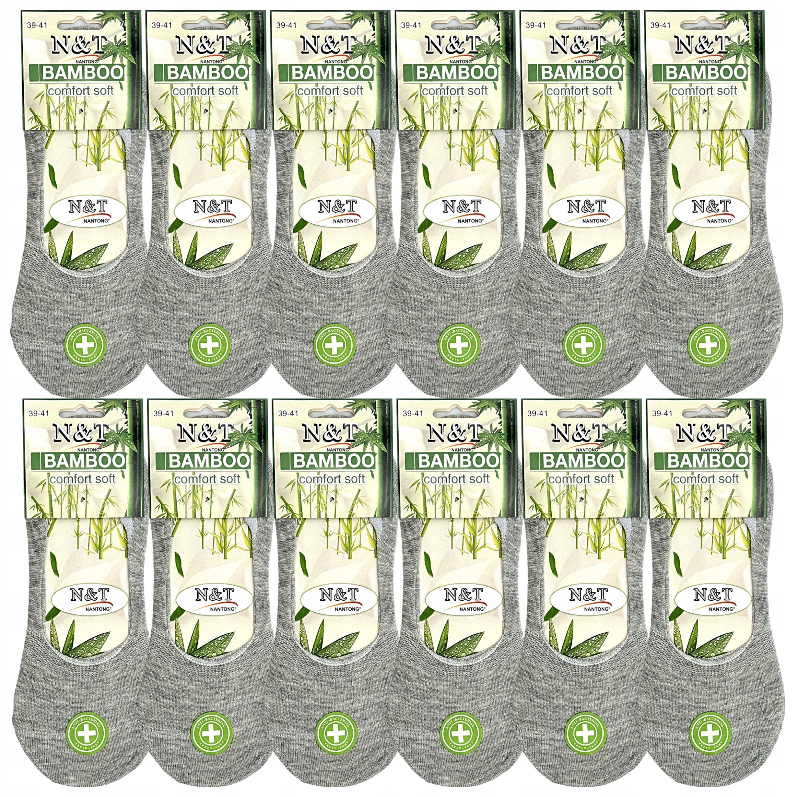 12 pár SZÜRKE NŐI BAMBUSZ ZOKNI RÖVID LÁBFEJ ZOKNI 35-38 ...