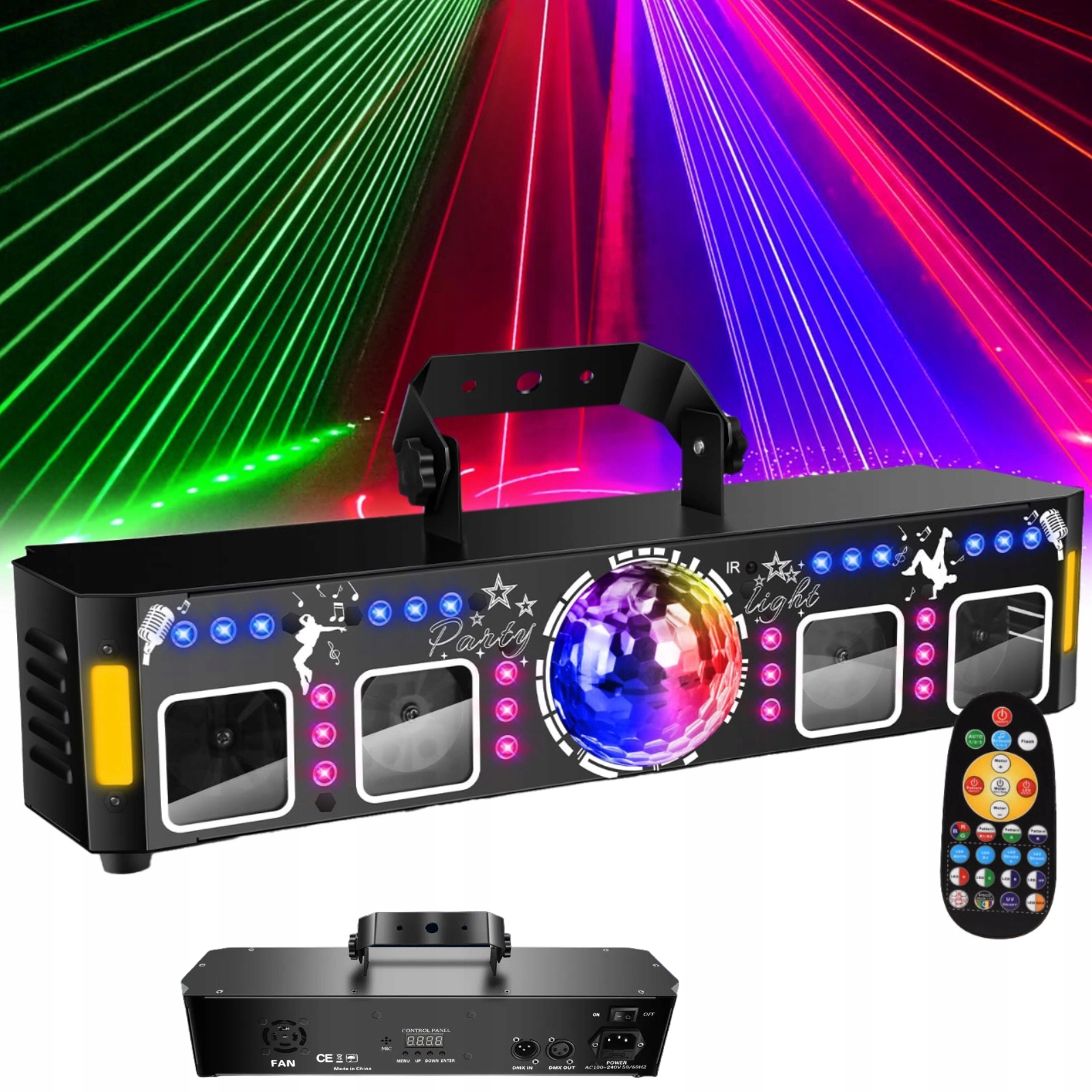 DISCO KOULE LED DISKOTÉKOVÉ OSVĚTLENÍ STROBOSKOP TURBO FLOWER za 2299 ...