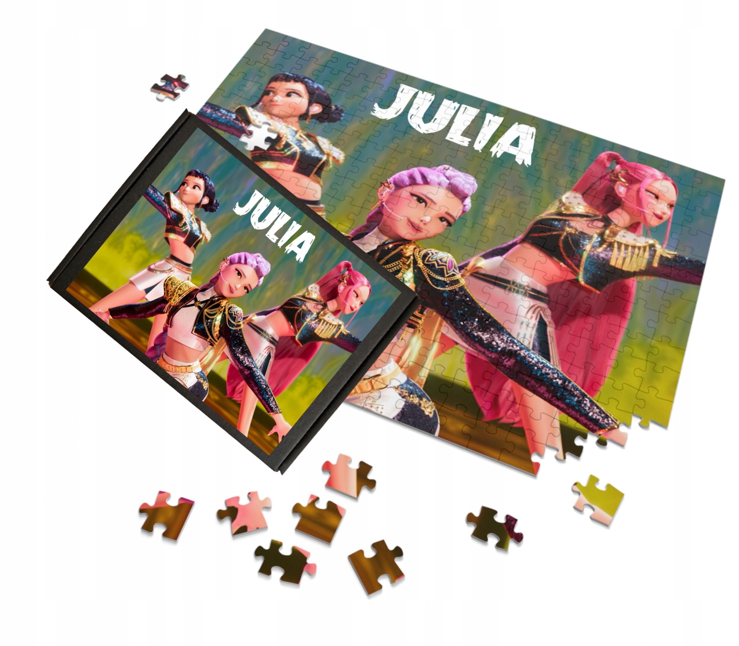 KPop DEMON HUNTERS Huntrix Saja Boys Puzzle A3 A4 z imieniem WZORY (5906817148087) • Cena ...