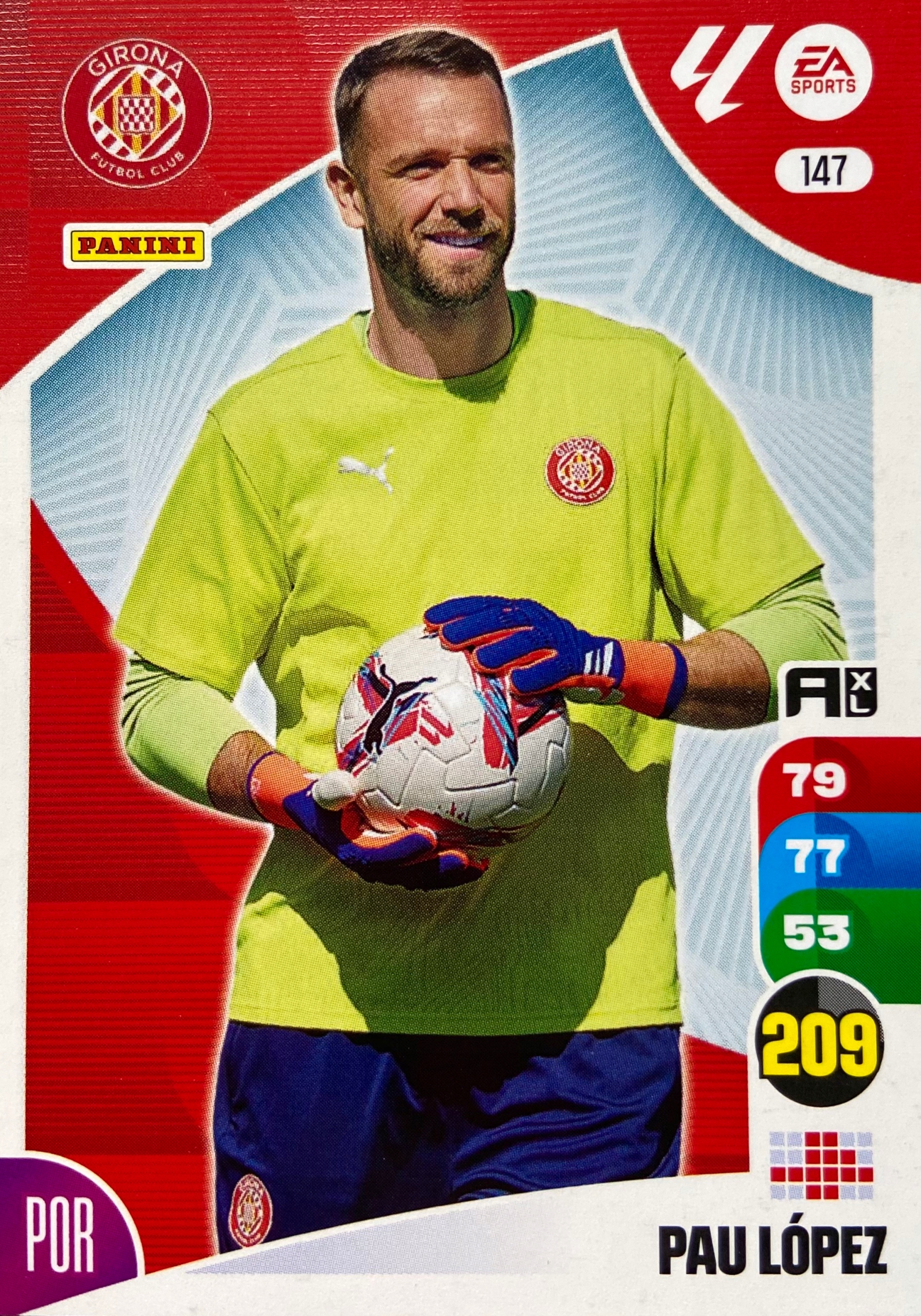 PANINI LA LIGA 2024-25 2025 ZÁKLADNÍ KARTA 147 PAU LOPEZ GIRONA FC ...
