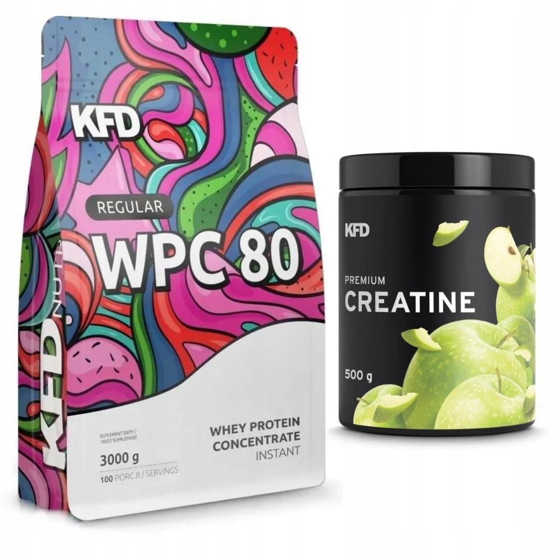 ZESTAW KFD odżywka białkowa WPC 3000 g i KFD monohydrat duży - KFD ...