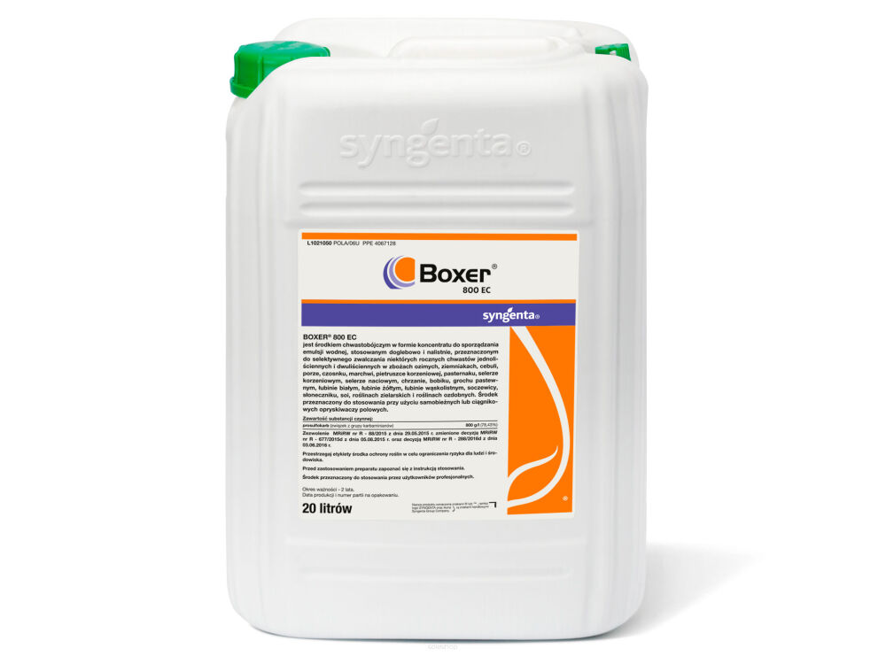 Syngenta Boxer 800 EC 20L chwastobójczy, prosulfokarb ZBOŻA OZIME • Cena, Opinie • Środki ...