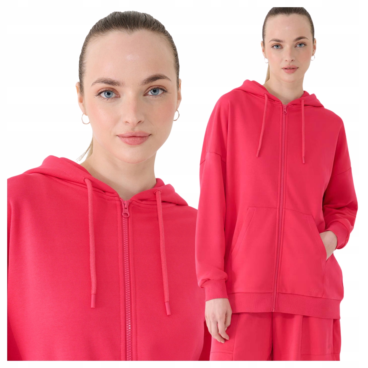 BLUZA 4F DAMSKA DRESOWA ROZPINANA Z KAPTUREM BAWEŁNIANA (5905700649540) • Cena, Opinie • Bluzy ...