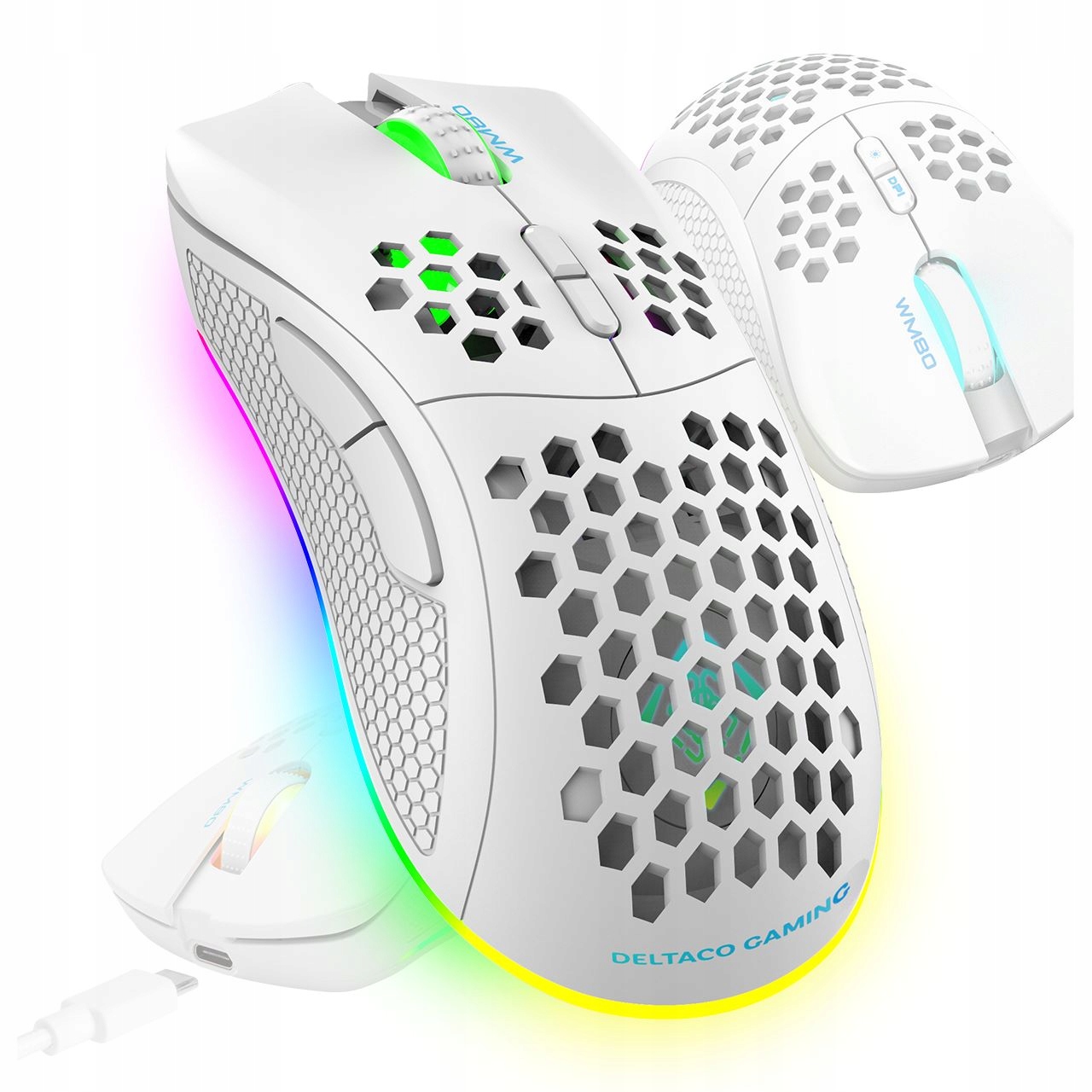 Myszka Gamingowy Przewodowa Biała - Niska cena na Allegro