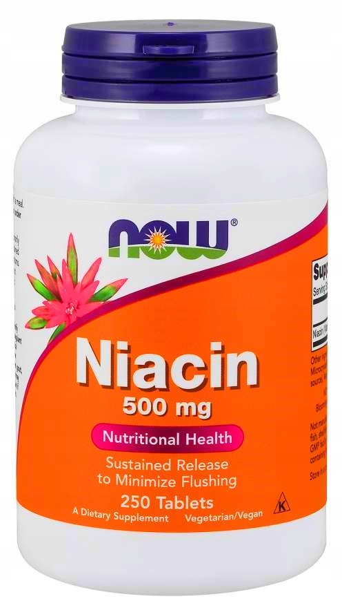 NOW Niacin 500mg Witamina B3 250 tabl. (0733739004826) • Cena, Opinie ...