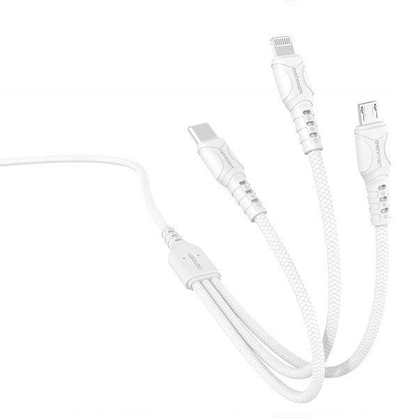 Kabel do ładowania telefonu USB 3w1 USB C micro USB Apple Lightning Denmen - Sklep, Opinie, Cena ...