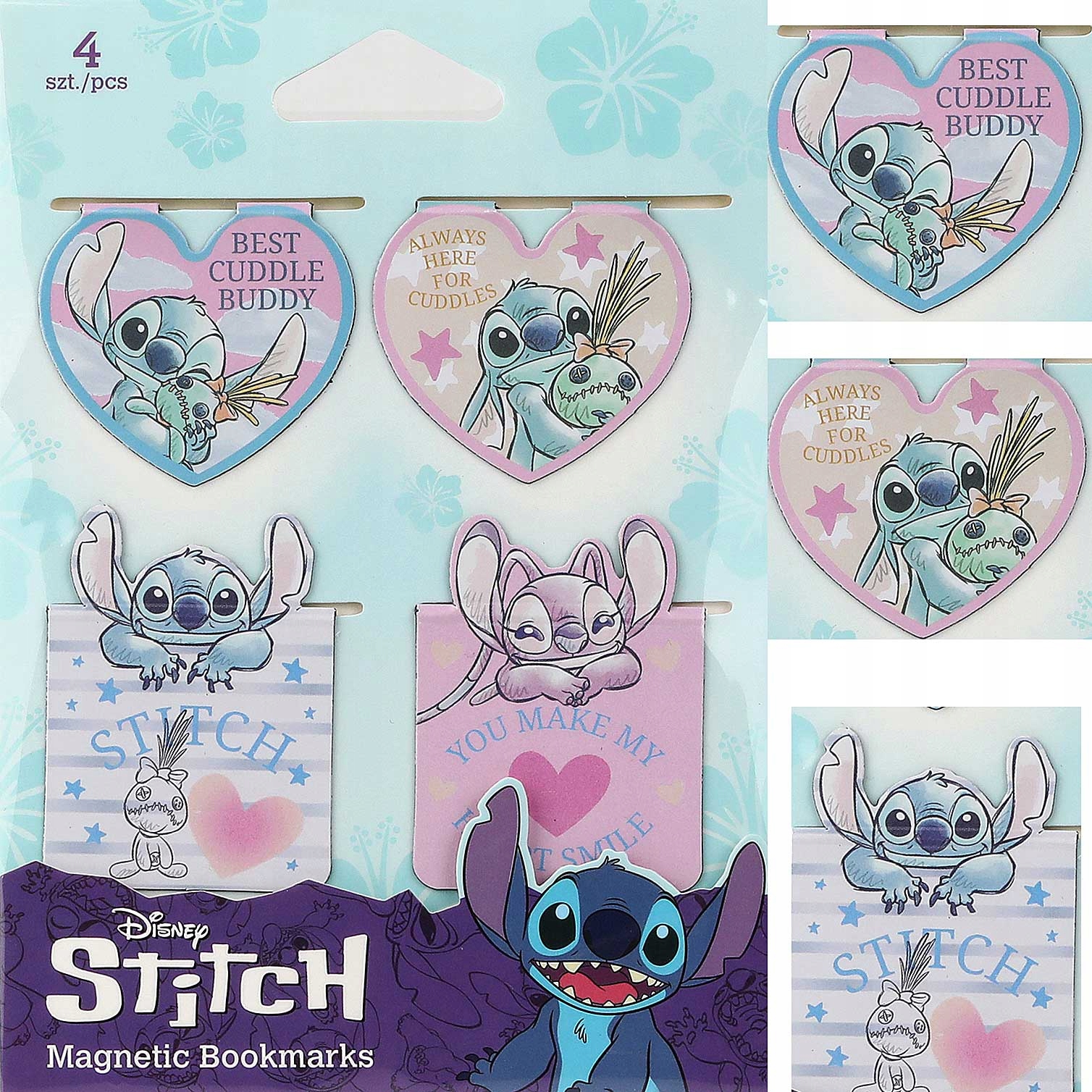 ZAKŁADKI MAGNETYCZNE FASHION 4 SZTUKI WZ1 STITCH DISNEY 75354PTR ...
