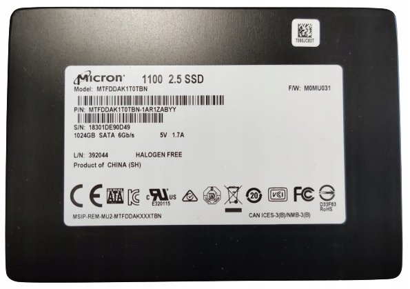 Dysk SSD MICRON 1100 - 1TB 2,5" - Sklep, Opinie, Cena w Allegro
