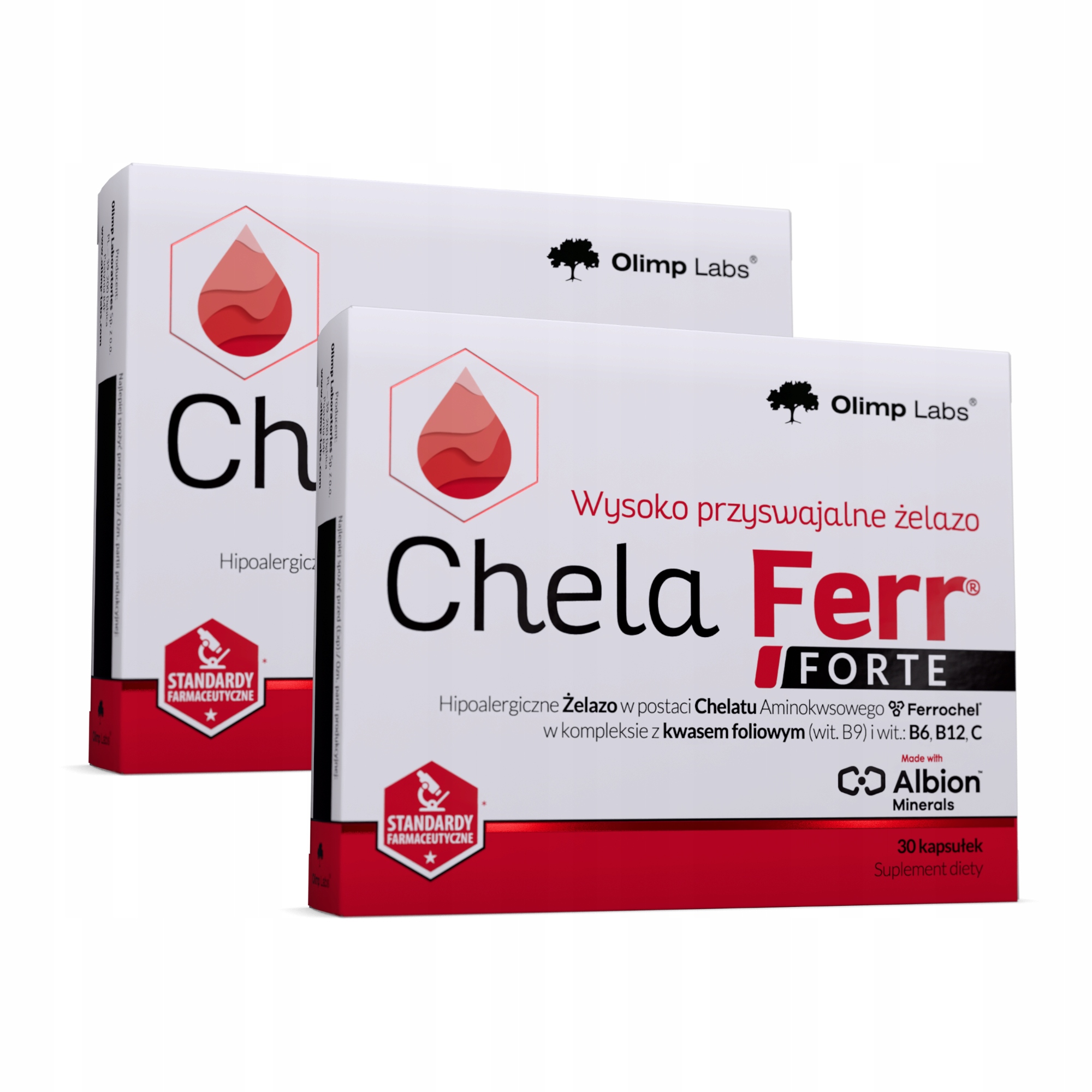 OLIMP CHELA-FERR FORTE 2x30kaps MOCNE ŻELAZO WITAMINA C (5901330026416 ...