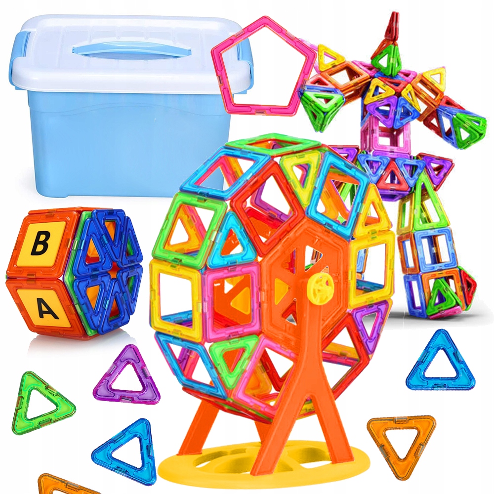 KLOCKI MAGNETYCZNE KONSTRUKCYJNE PUDEŁKO XXL 134 14645169743 - Allegro.pl