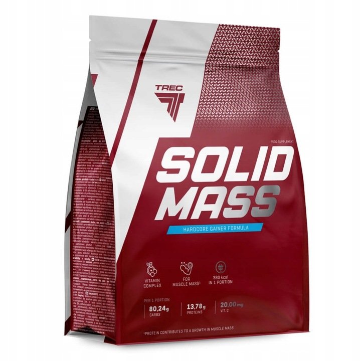 TREC SOLID MASS 3000 g MEGA GAINER NA MASĘ - 5901828342790 ...