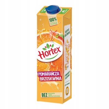 Hortex Napój pomarańcza brzoskwinia 1 l (05900500027864) • Cena, Opinie ...