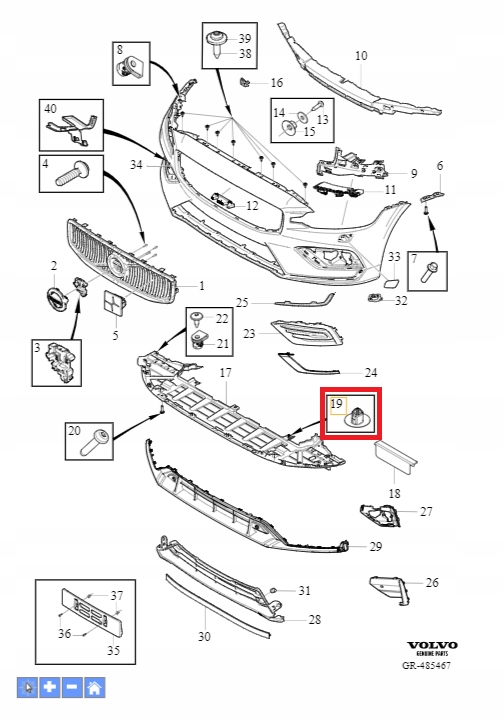 VOLVO S60 V60 XC60 spinka oslona zderzak silnik OE 30763619 0657039902159 za 15.53PLN z Szczecin ...