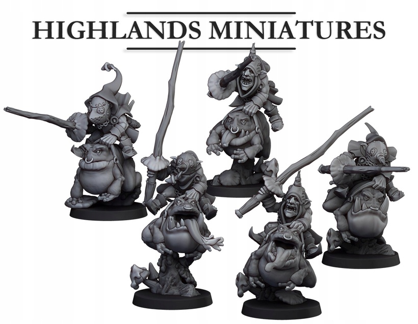 Swamp Goblin Frog Riders with stick x 7 - WFB - Stan: Nowy 130.00PLN ...