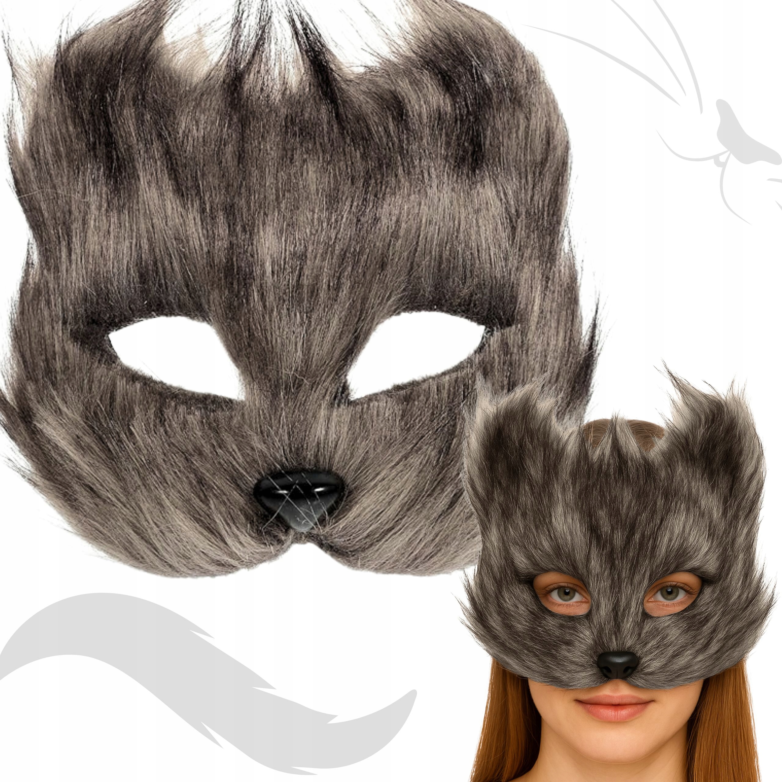 MACSKA MASZK RÓKA FARKAS THERIAN FURRY MŰSZŐRME JELMEZ KISÁLLAT COSPLAY ...