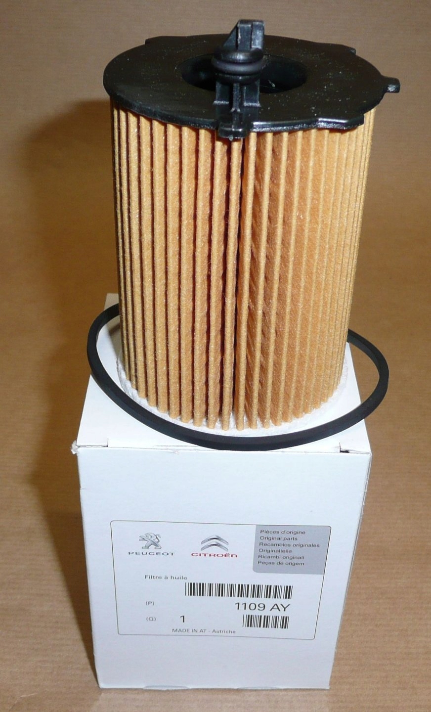 FILTR OLEJU CITROEN PEUGEOT 1.4 HDI 1.6HDI ORYGINAŁ 1109AY ...