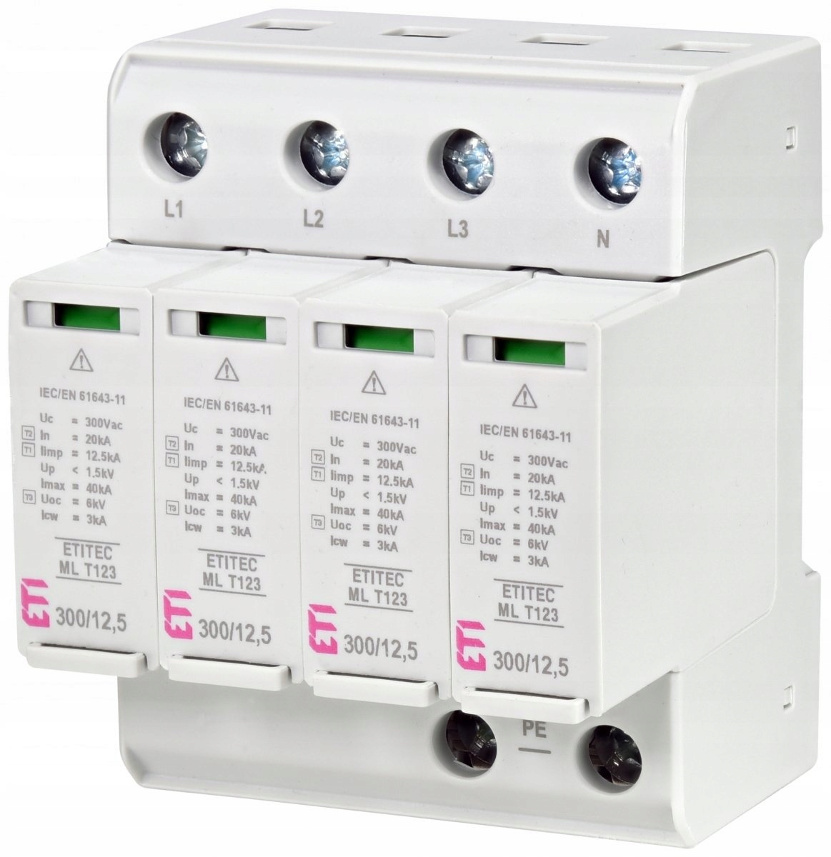 Ogranicznik przepięć ETI Polam 380 V IP20 5000 A (3838895927167) • Cena ...