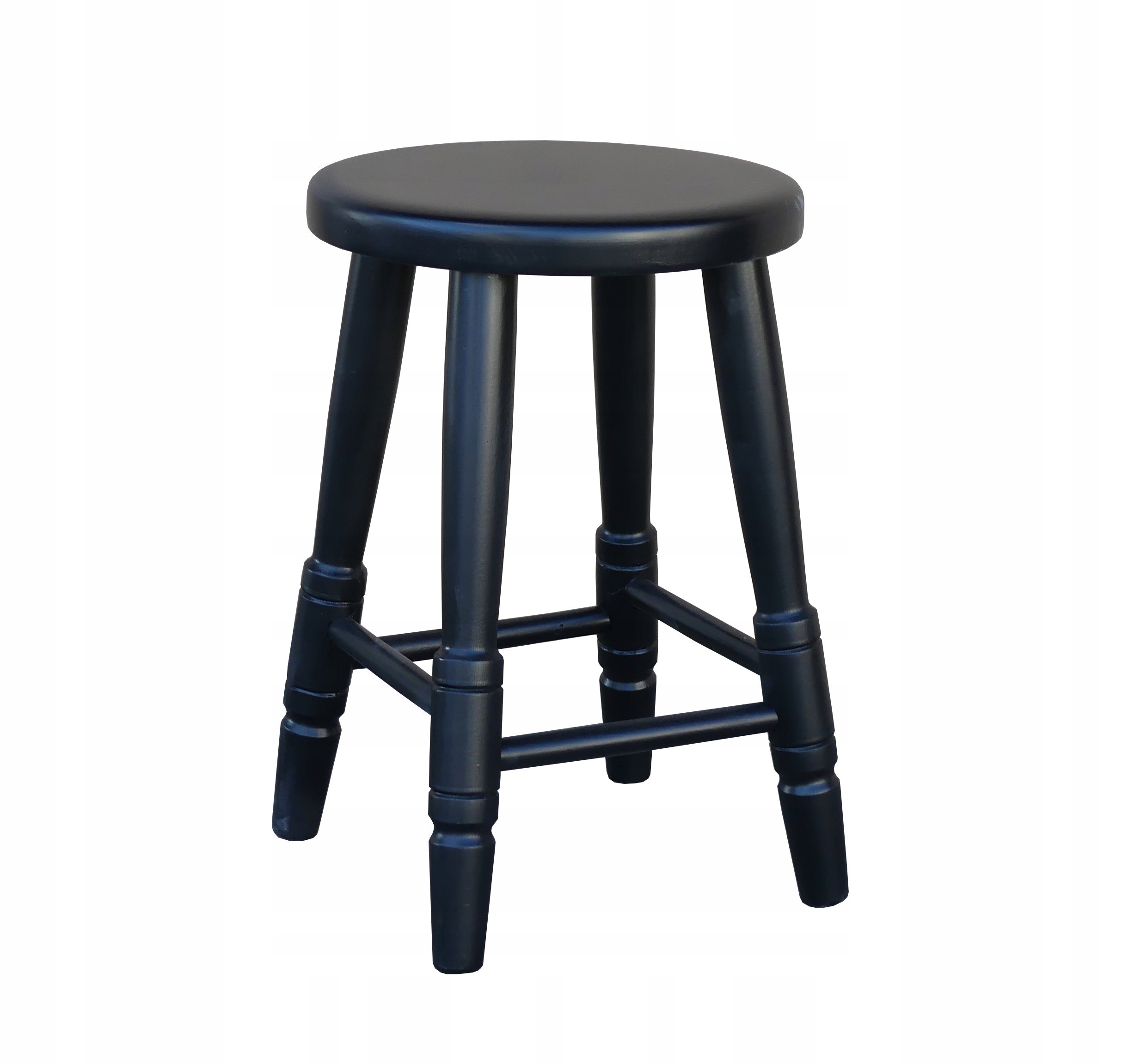 TABORET KUCHENNY BUKOWY MASYWNY TOCZONY CZARNY (5904094881017) • Cena ...