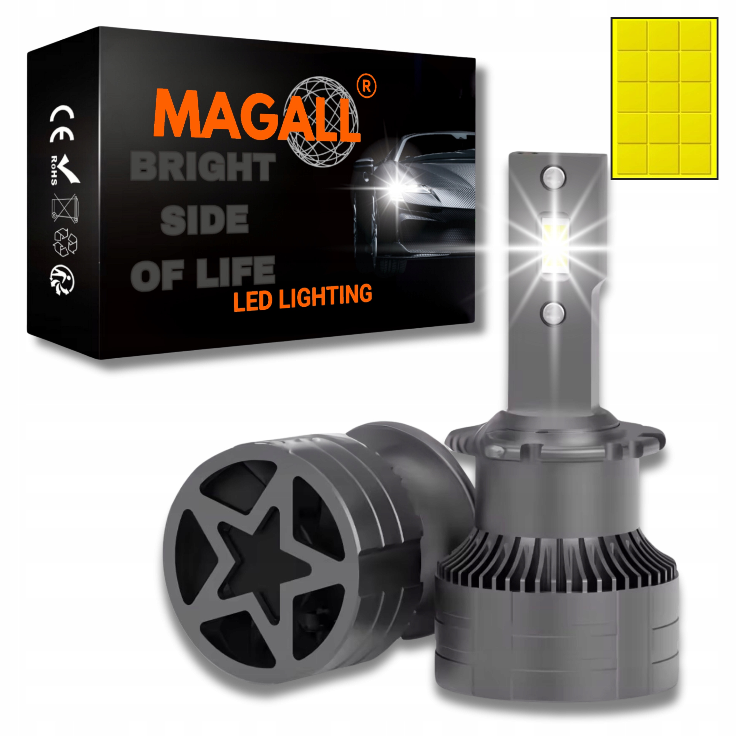 ŻARNIKI LED D2S D2R MAGALL HID-LED 6500K 20000lm 70W ZAMIENNIKI ...