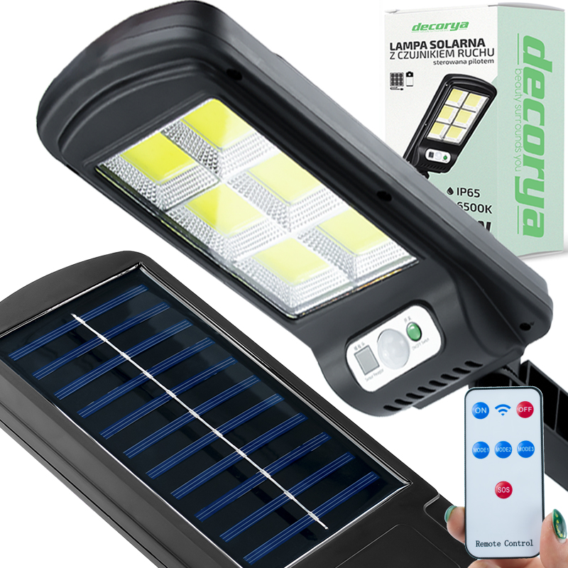 MOCNA ULICZNA LAMPA LED SOLARNA LATARNIA ELEWACYJNA ZEWNĘTRZNA Z PILOTEM (5904194684969) • Cena ...