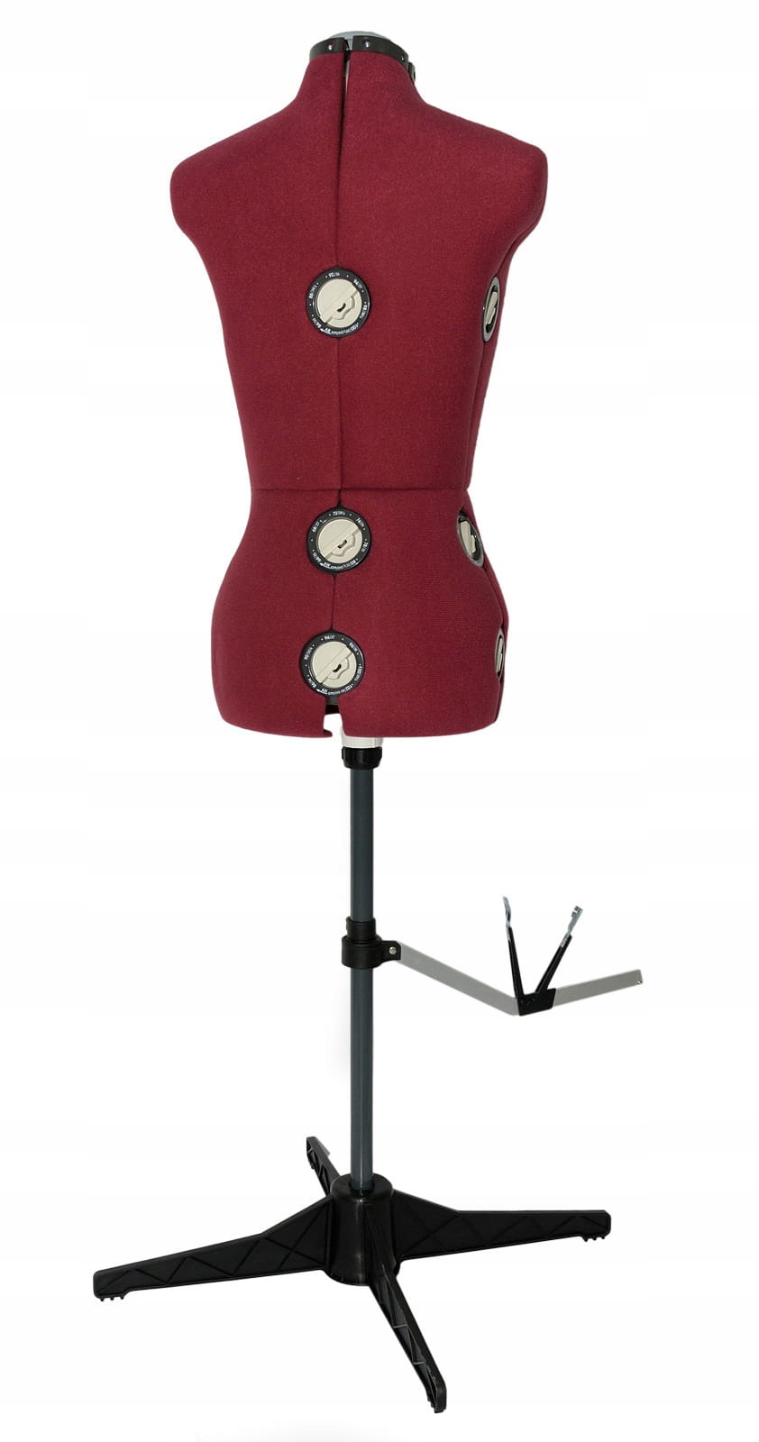 Manekin krawiecki damski uniwersalny DAMA regulowany 36-42 M L bordowy ...