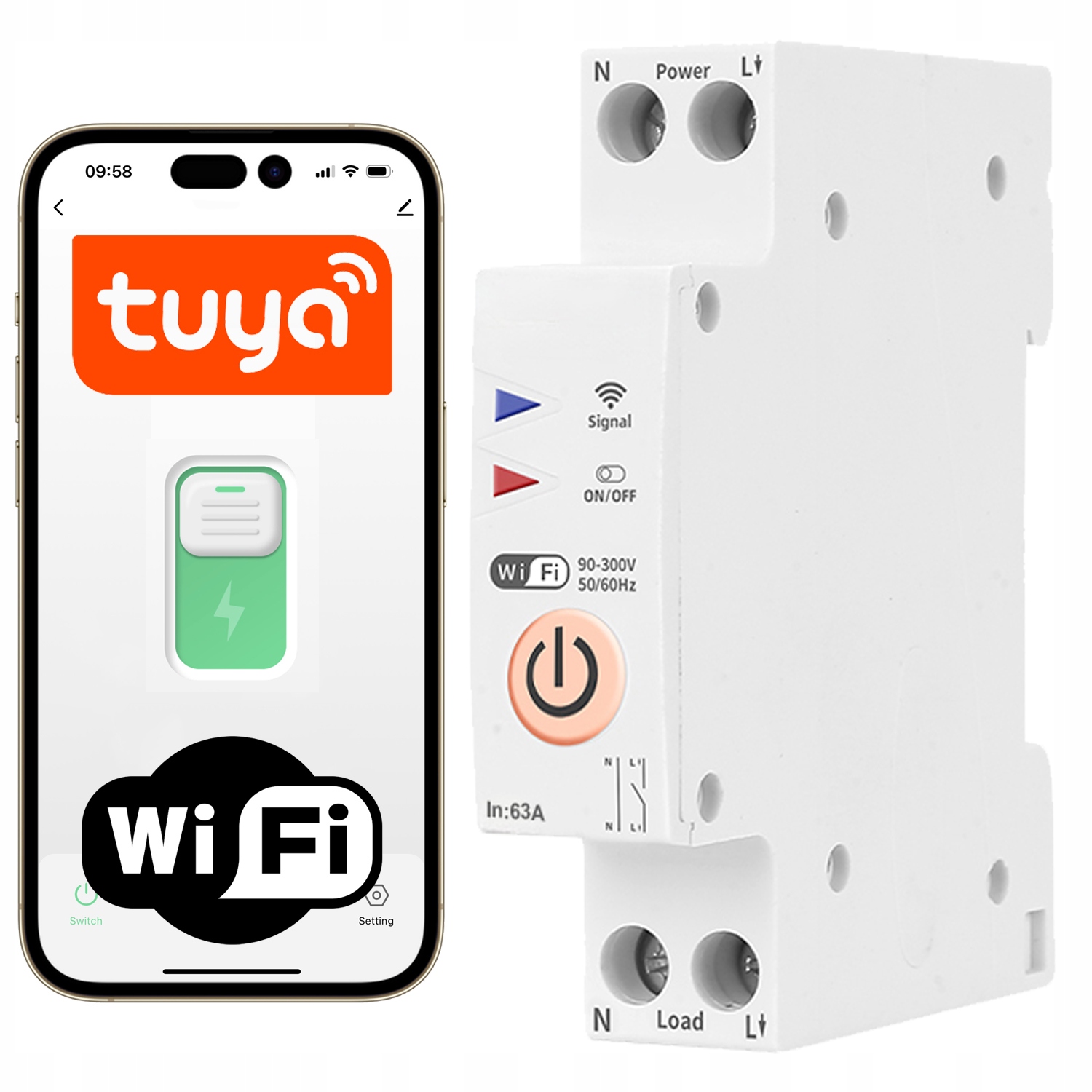Relé WiFi 16A na DIN lištu vypínač ON OFF TUYA Smart Life za 349.00CZK ...