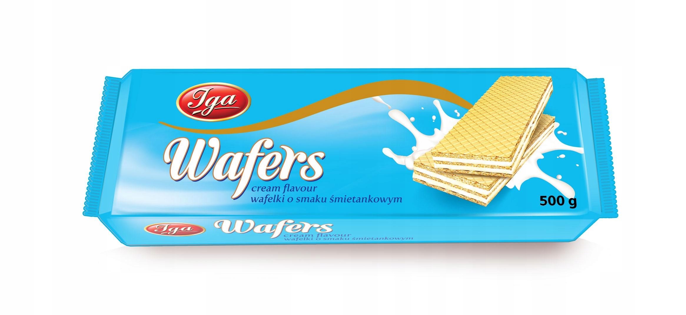 IGA WAFLE ŚMIETANKOWE 500G DUŻA PACZKA (5901016000747) • Cena, Opinie ...