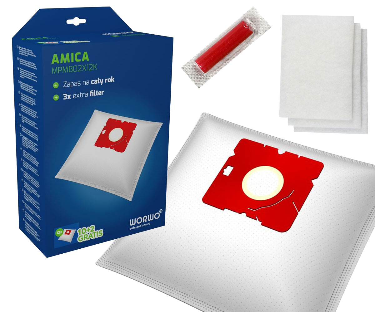 Worki do odkurzacza Amica syntetyczne 12 szt. MPMB02 • Cena, Opinie ...