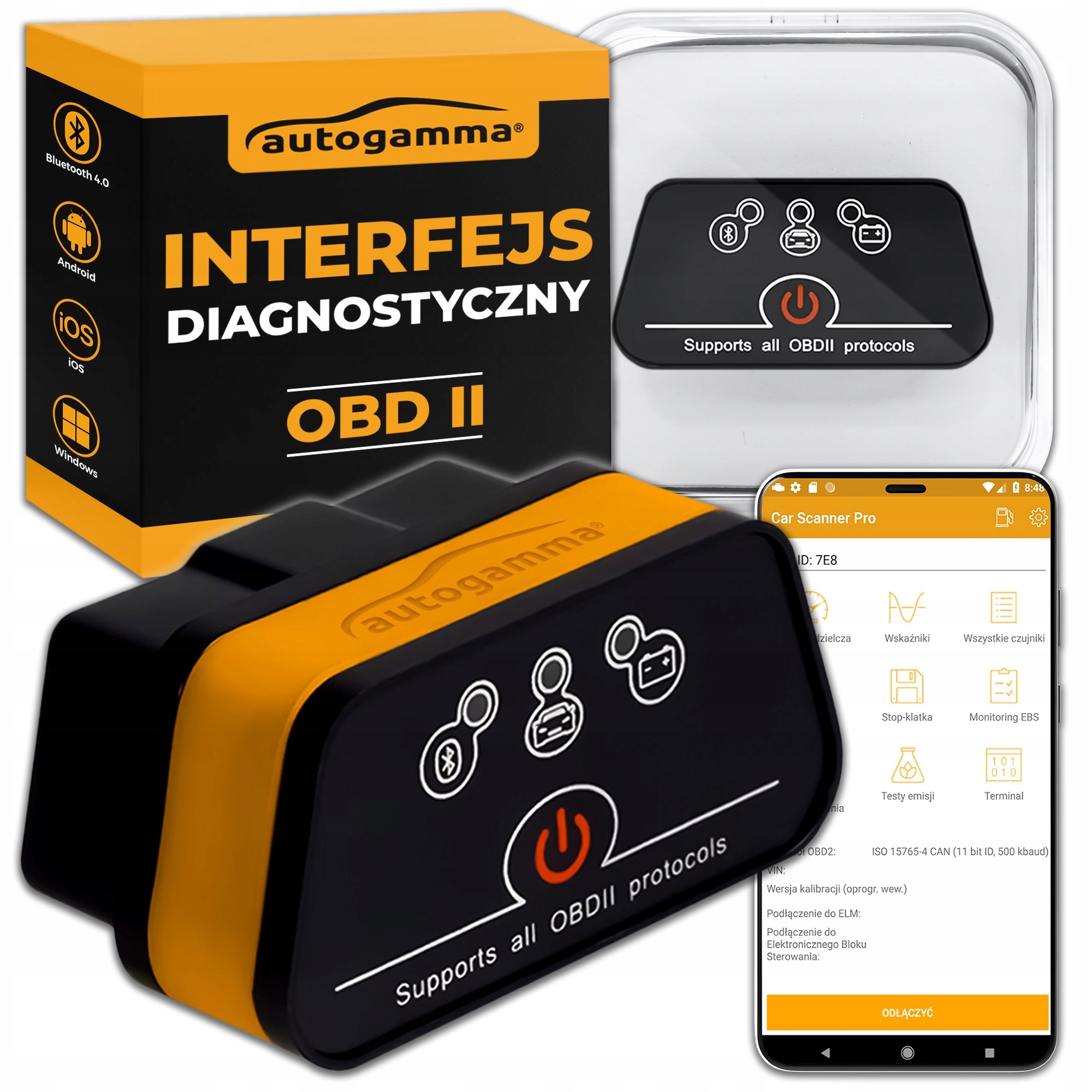 Interfejs Diagnostyczny OBD2 ELM327 Bluetooth 4.0 BT – Android iOS Windows 5905255201224 za 89 ...