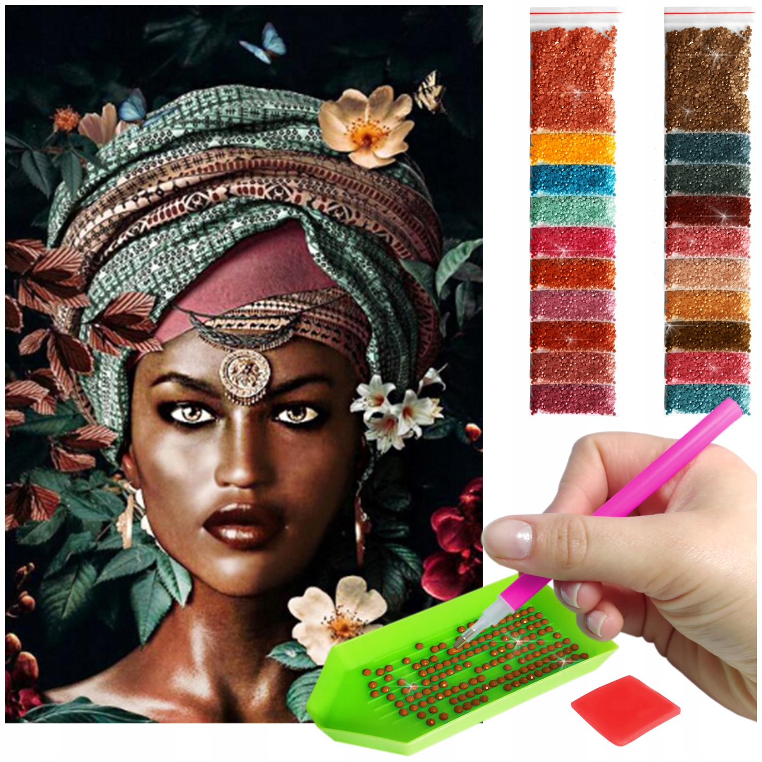 HAFT DIAMENTOWY DUŻY 60x40cm DIAMOND PAINTING MOZAIKA DIAMENTOWA ...