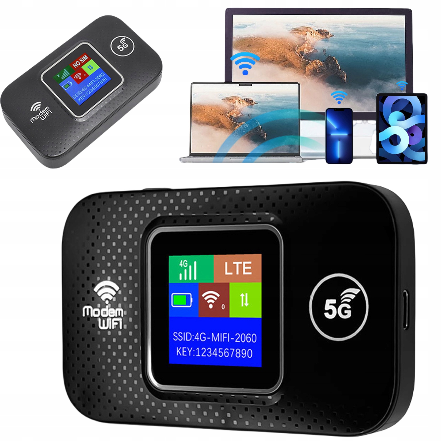 BEZPRZEWODOWY MOBILNY MODEM RUTER NA KARTE SIM 4G LTE WIFI 150MBPS ...