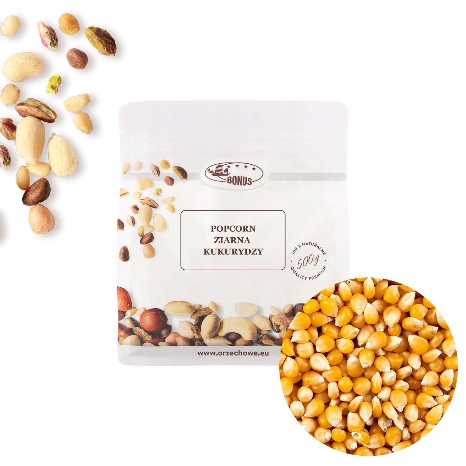 Popcorn ziarna kukurydzy do prażenia 500g (5901712501395) • Cena ...