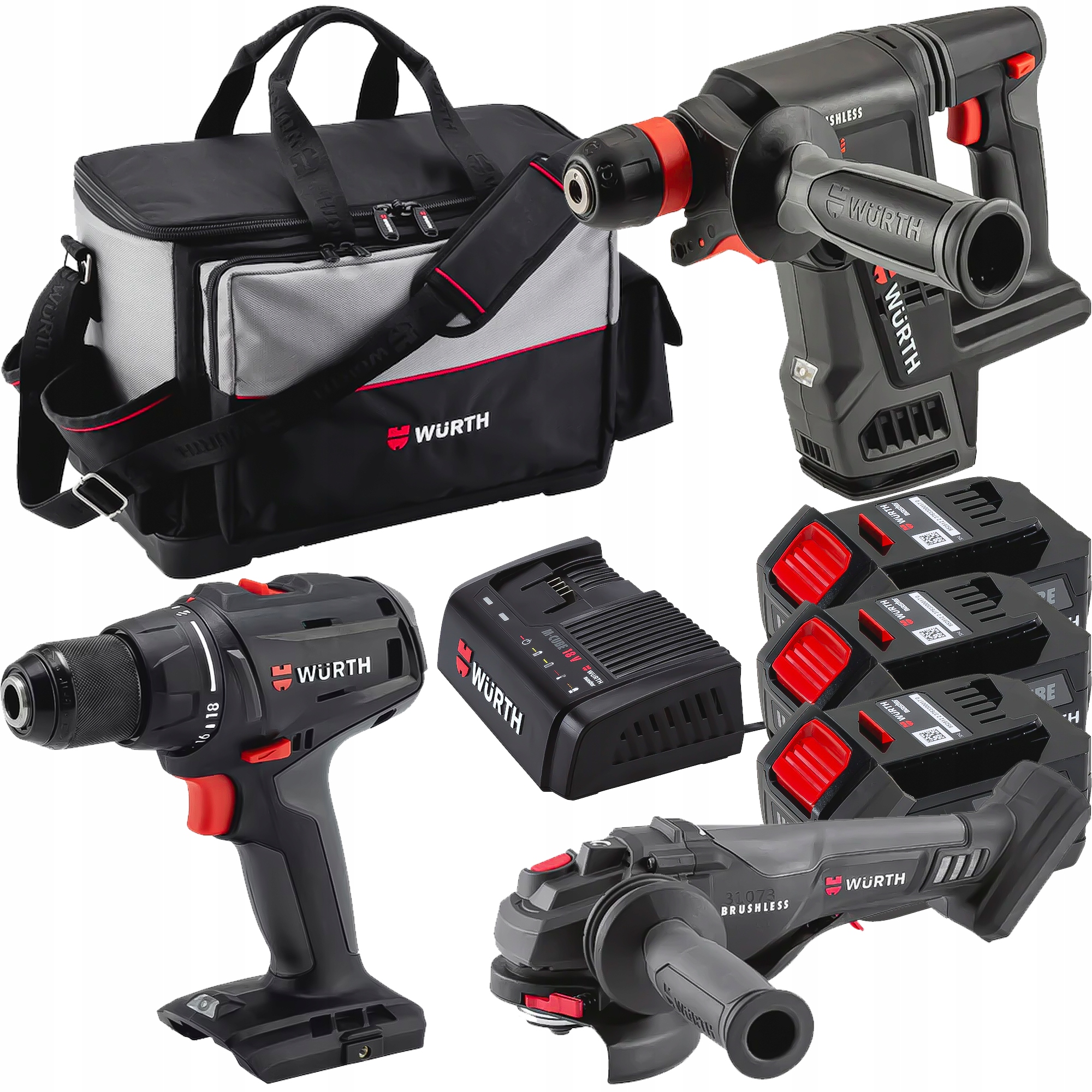 ZESTAW Akumulatorowych Elektronarzędzi 18V Z Torbą WURTH (5701453005 ...