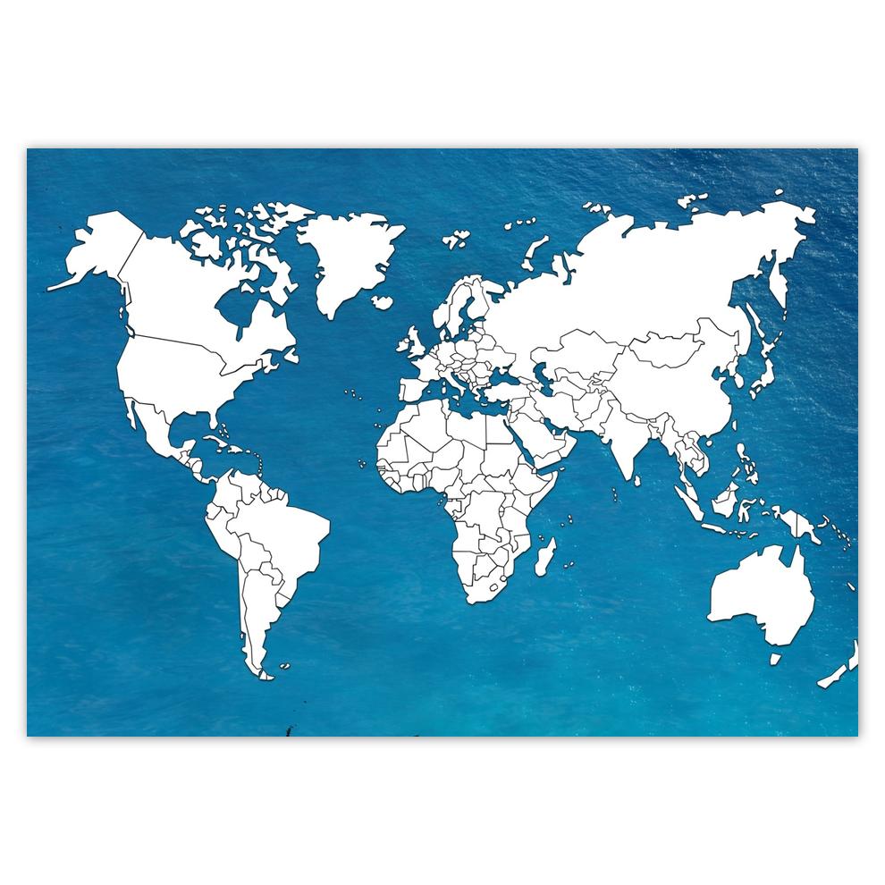 Naklejki Plakaty A2 POZIOM Mapa świata • Cena, Opinie • Naklejki ...