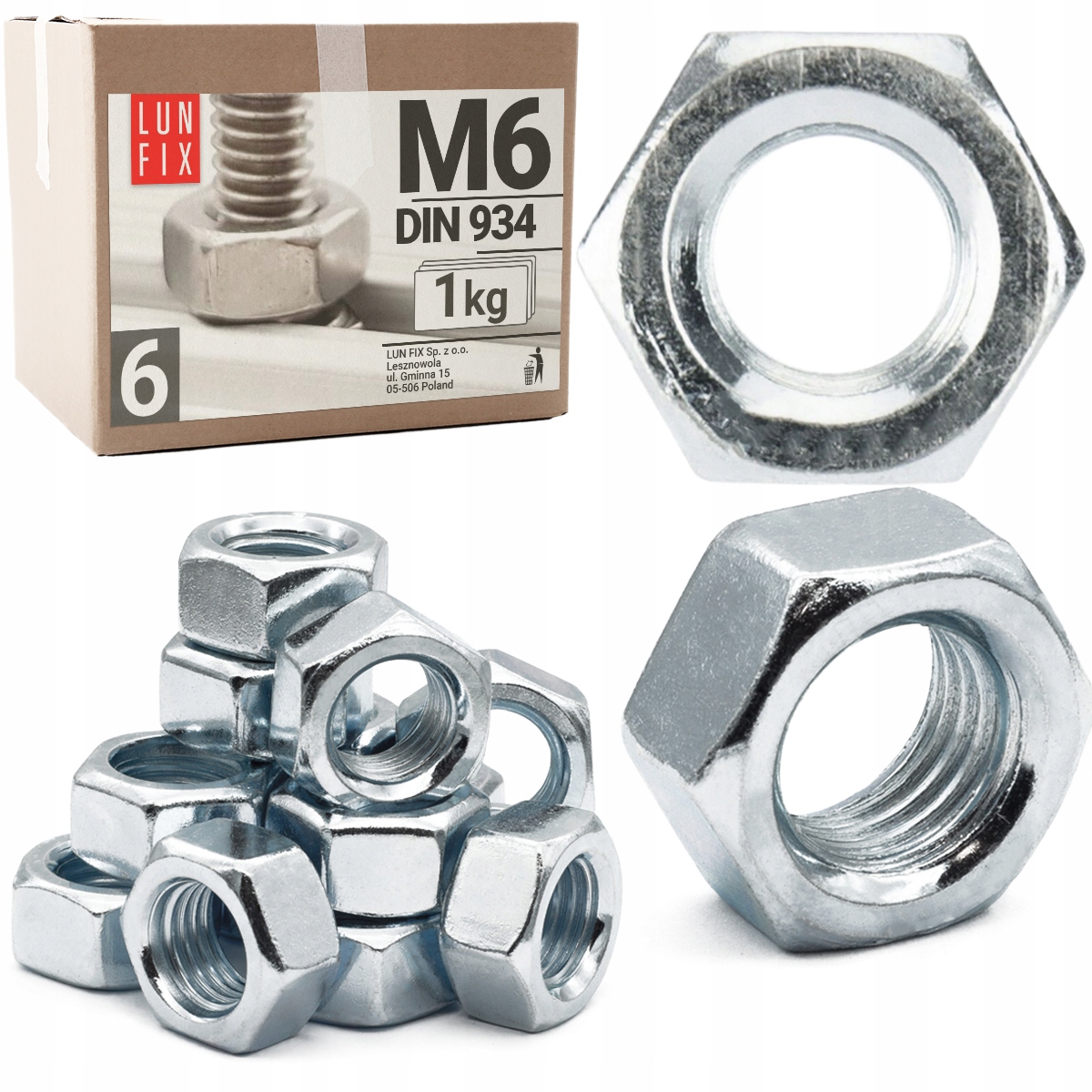 Matice LunFix N00063 6 mm 454 kusů - Allegro