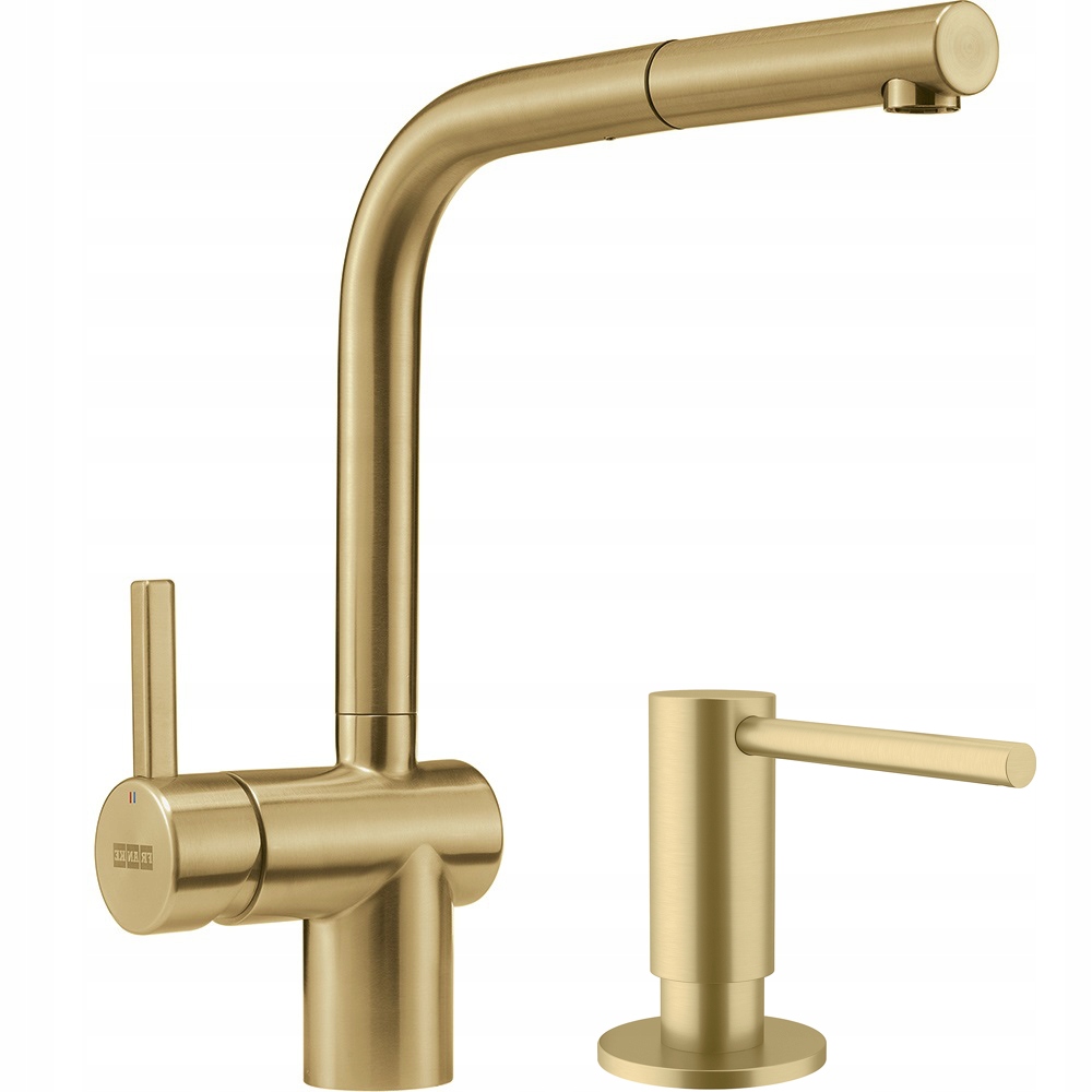Bateria Franke Atlas Neo Pull-Out Złota + dozownik 13893052496 - Allegro.pl