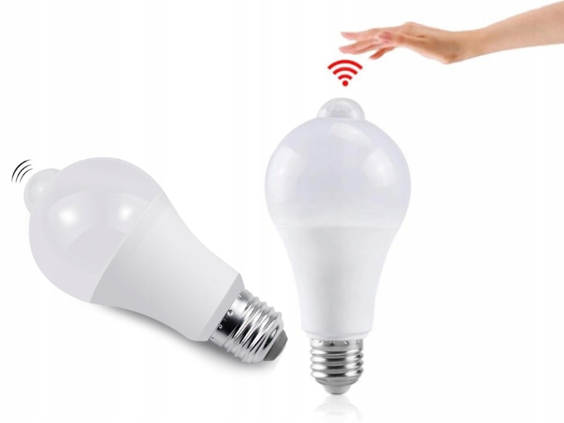 Żarówka LED 12W +Czujnik Ruchu Zmierzchu do Garażu (E27SENS12W_WW ... Żarówka LED 12W +Czujnik Ruchu Zmierzchu do Garażu (E27SENS12W_WW ...