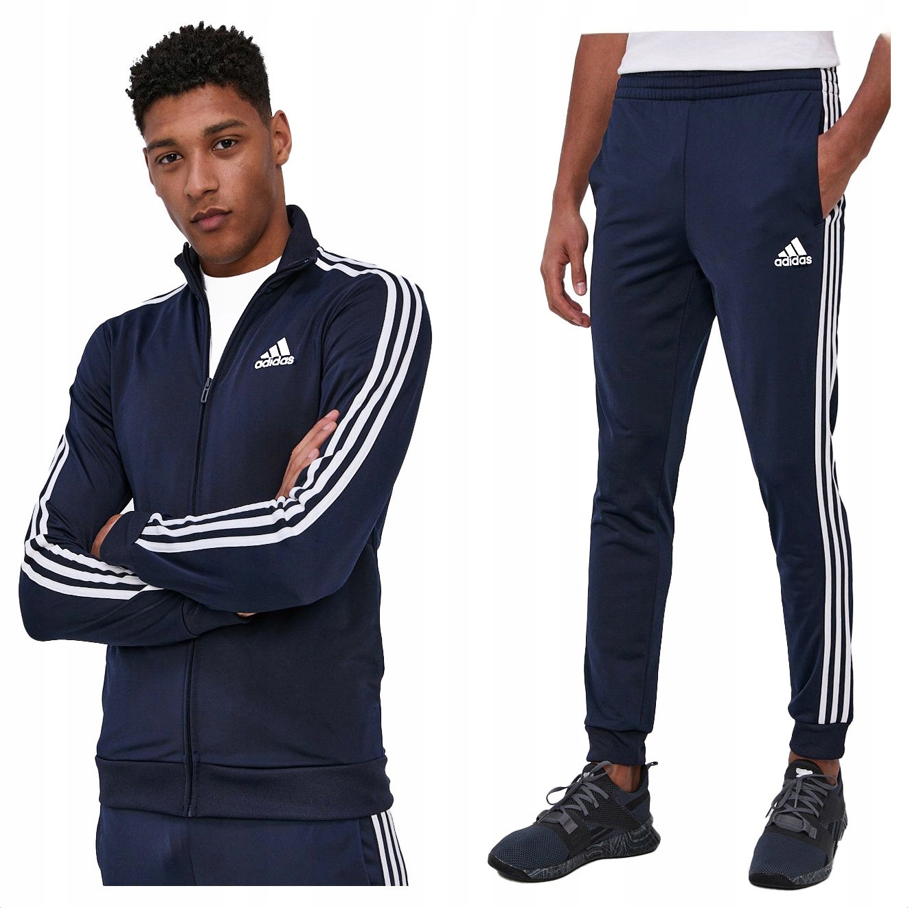 Adidas dres męski BLUZA + SPODNIE komplet sportowy na trening do ...