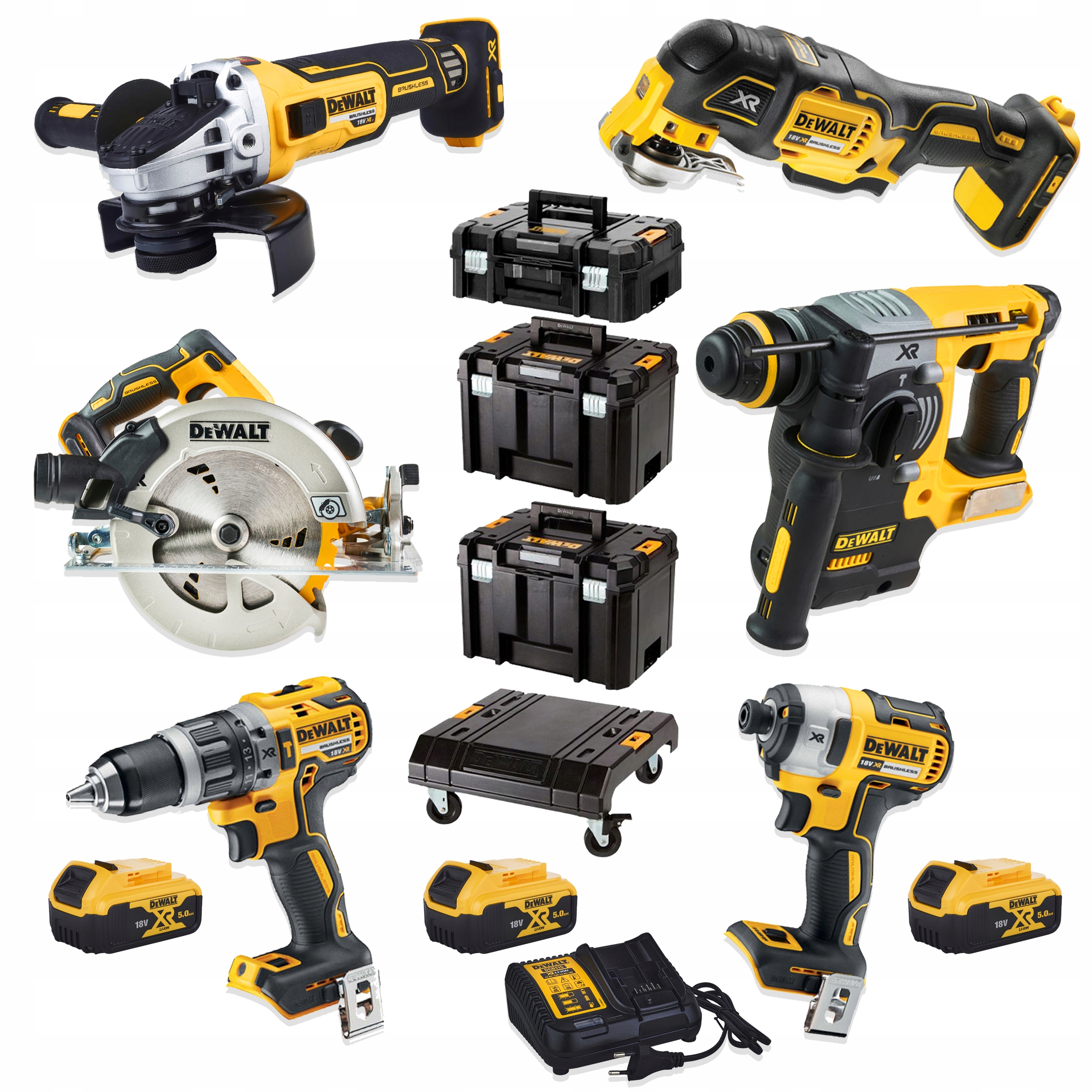 DeWalt DCK685P3T Zestaw narzędzi COMBO 18V DCD796 DCF887 DCG405 DCH273 ...