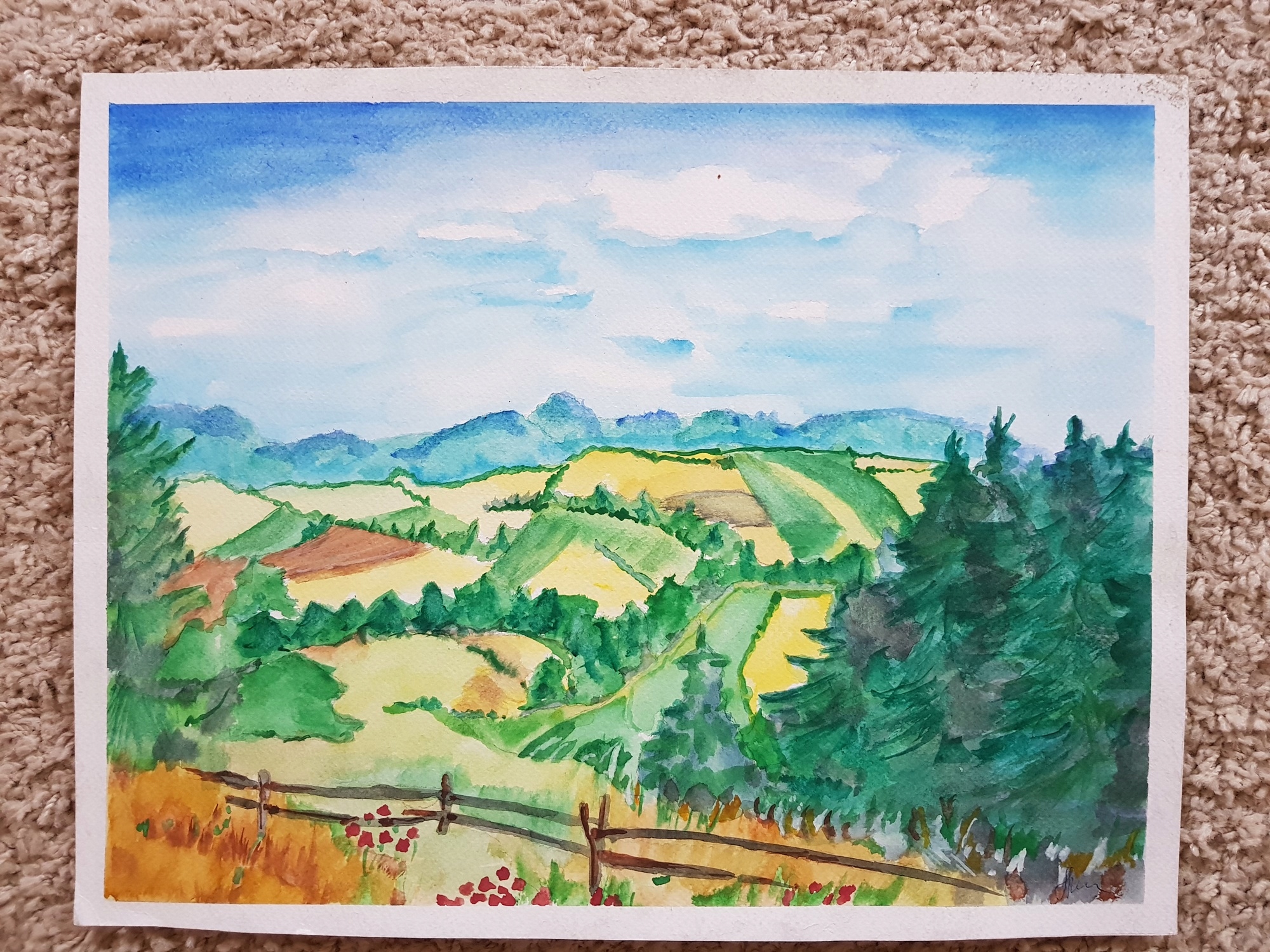 Akwarela obraz ręcznie malowany 13211791289 - Allegro.pl