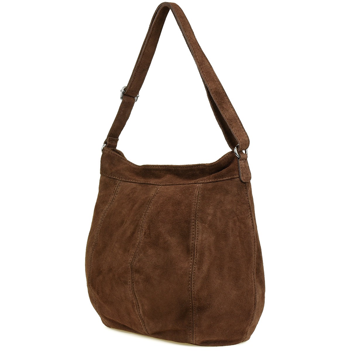 Zamszowa torebka damska A4 skórzana worek pasek 14017319742 - Allegro.pl