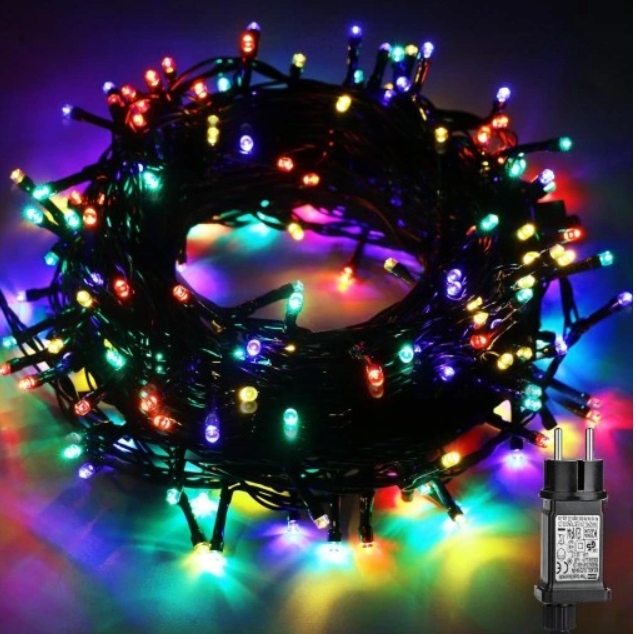 LAMPKI ŚWIATEŁKA CHOINKOWE NA ZEWNĄTRZ KOLOROWE 20M CHOIGN 8 TRYBÓW 200 ...
