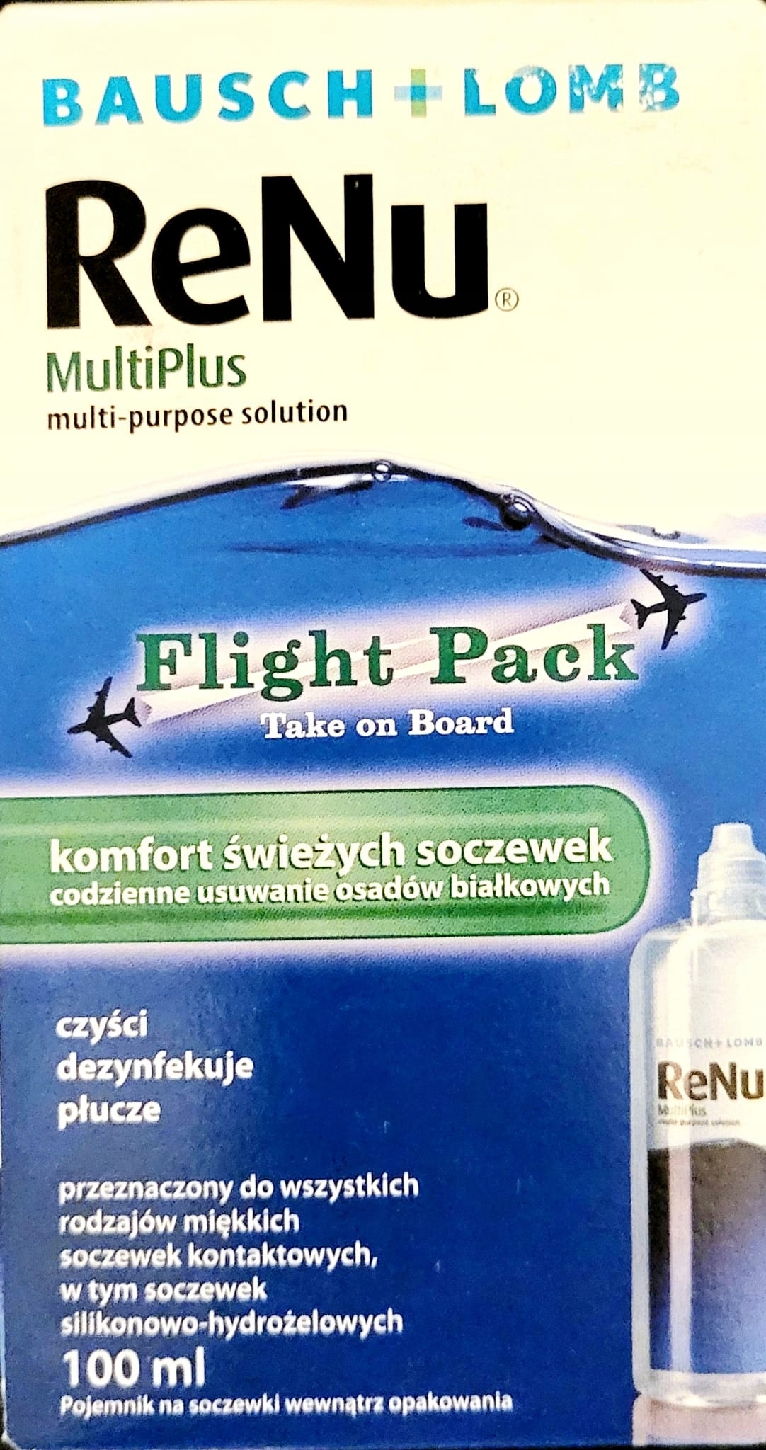 Płyn do soczewek Renu Multiplus 100ml do samolotu (7391899856315) • Cena, Opinie • Płyny do ...