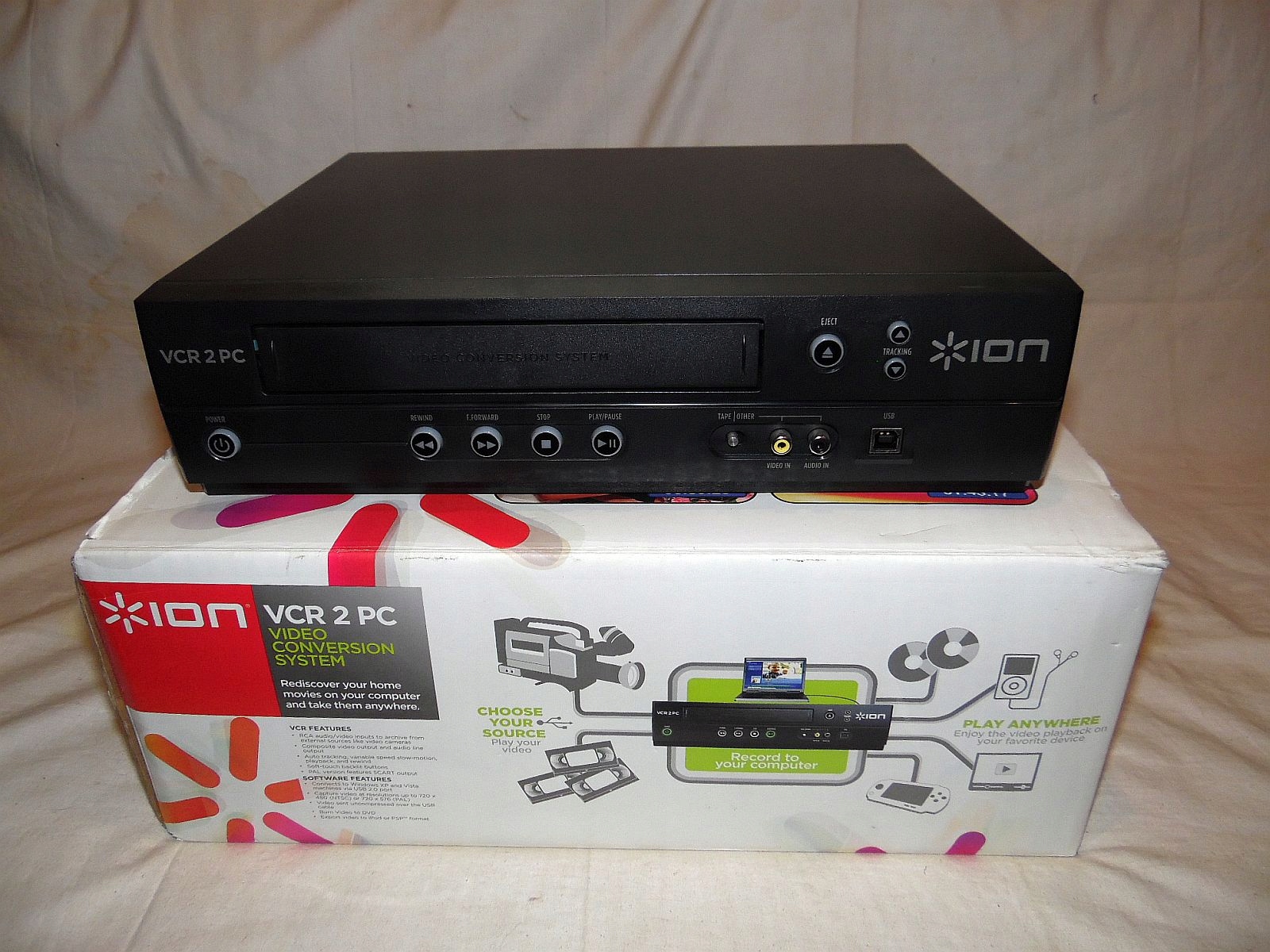 Zgrywarka VHS Ion Audio VCR 2 PC USB vhs Video to Computer Converter in ...