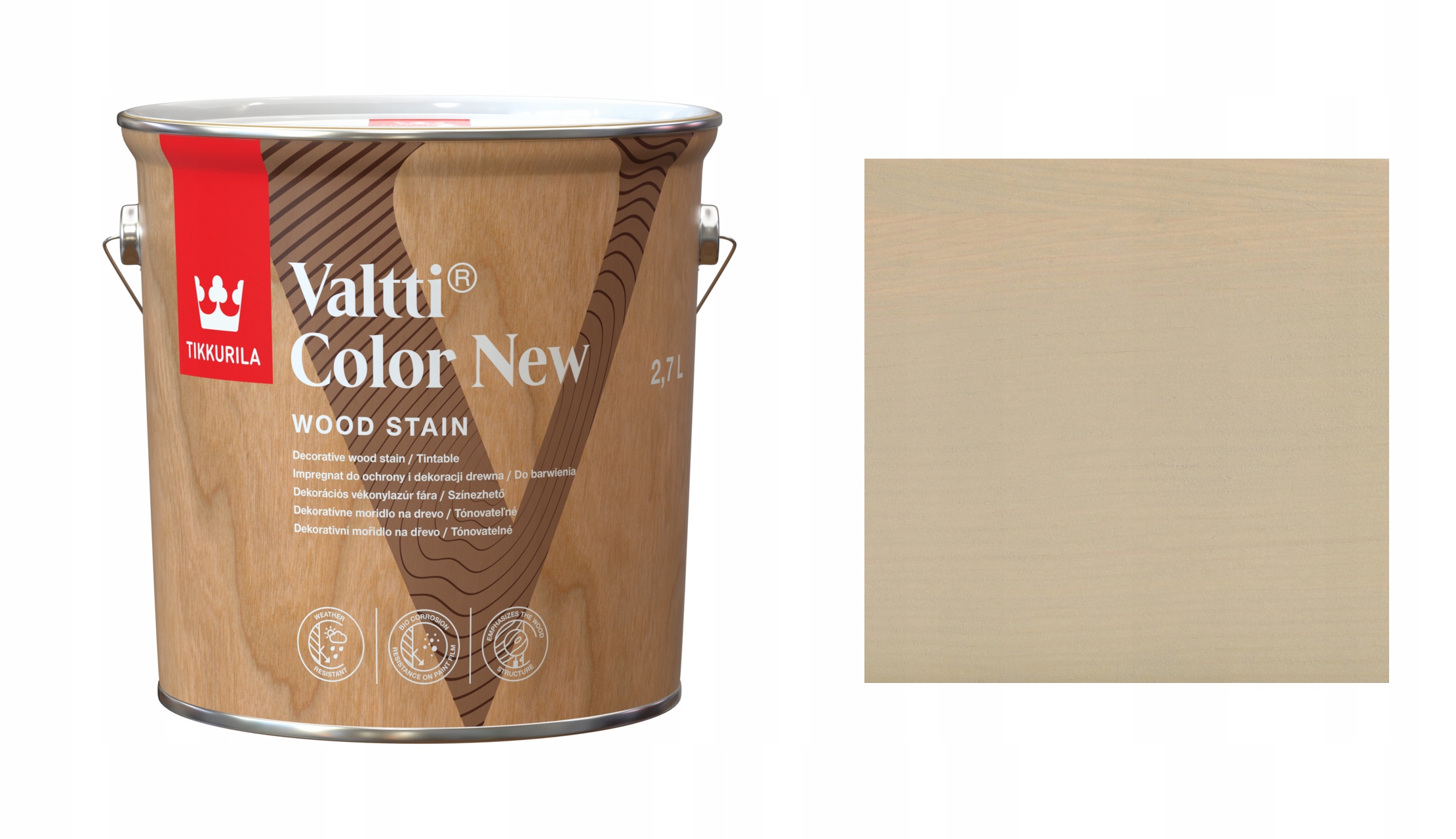TIKKURILA VALTTI COLOR NEW 2,7L 5080 VASA IMPREGNAT OCHRONNY • Cena ...