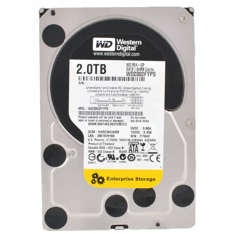 Dysk twardy Western Digital WD RE4-GP WD2002FYPS 2TB SATA III 3,5 ...