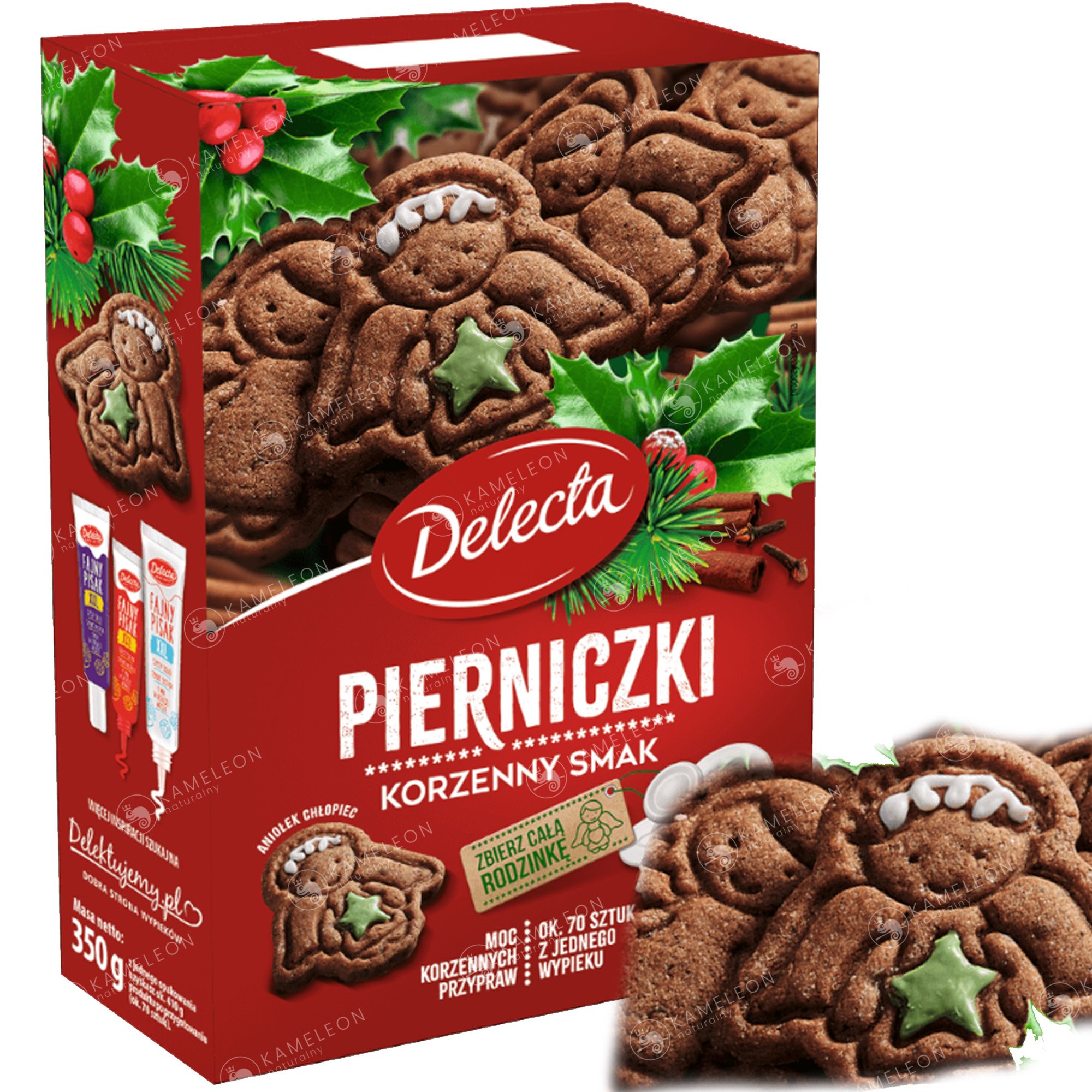 Delecta PIERNICZKI KORZENNE 350g + STEMPEL mieszanka na 70 pierniczków ...